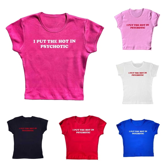Baby Tees for Women Graphic Crop Tops Summer Girls Crew Neck T Shirts ...