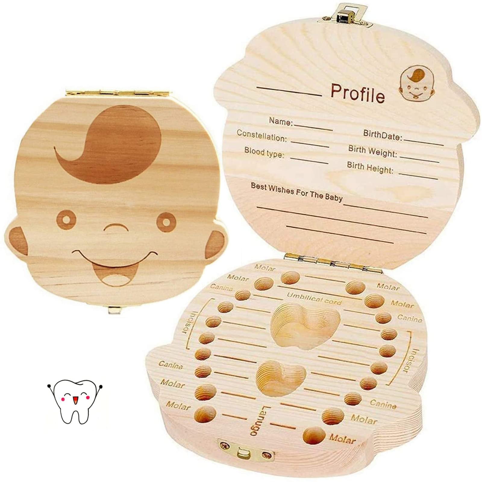 Baby Teeth Save Box, Baby Teeth Box Save Organizer Milk Teeth Box ...