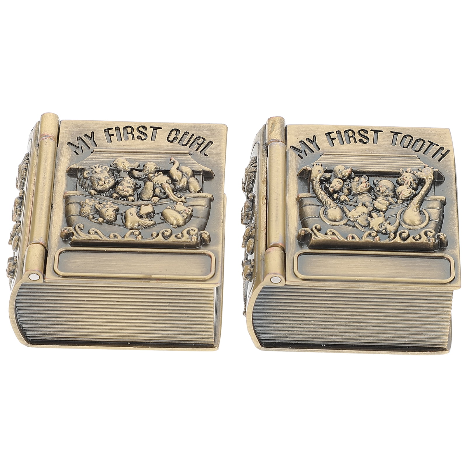 Baby Teeth Storage Box Holder Keepsake Suits Kids Metal Curly Hair Kit ...