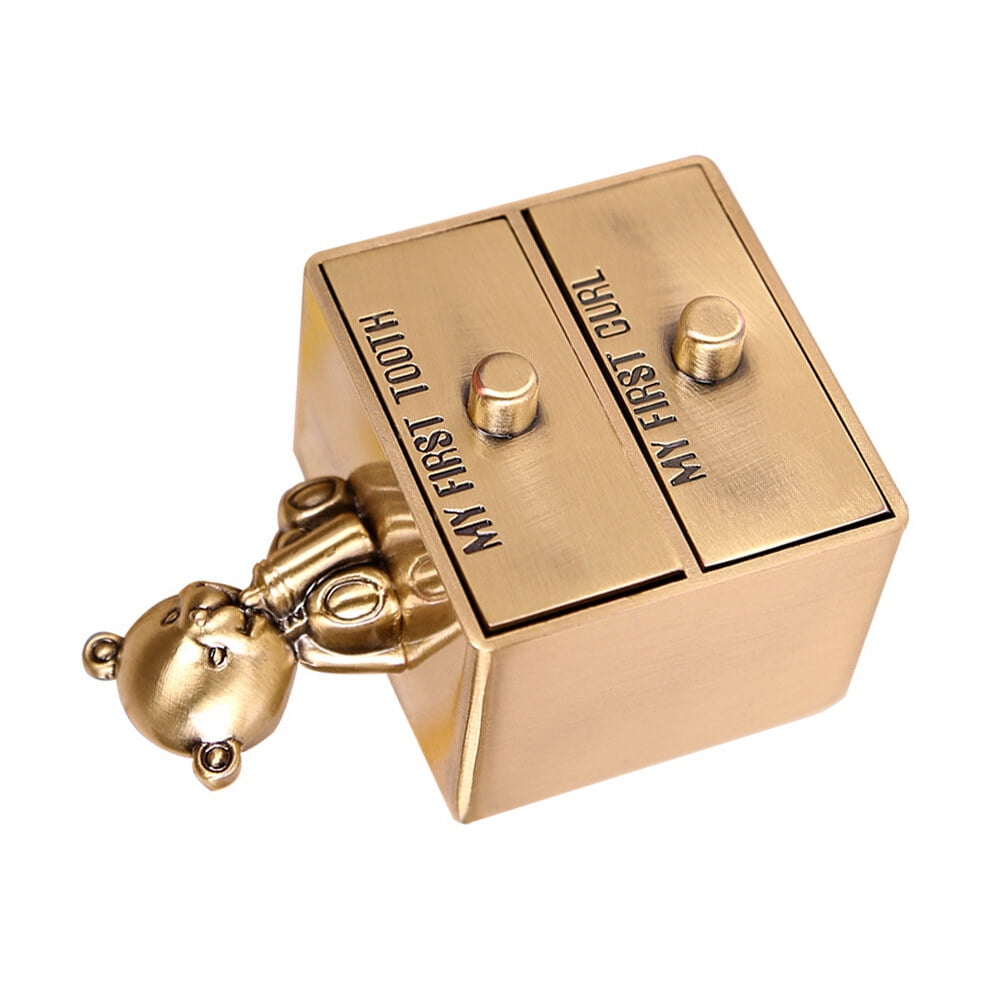 Baby Teeth Storage Box Keepsake Boxes Tooth Curl Holder Organizer ...