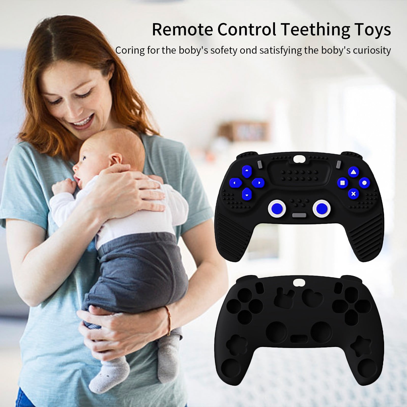 Baby Teether Toys Toddler, Educational Sensory Toy Chew Toys, TV Remote ...