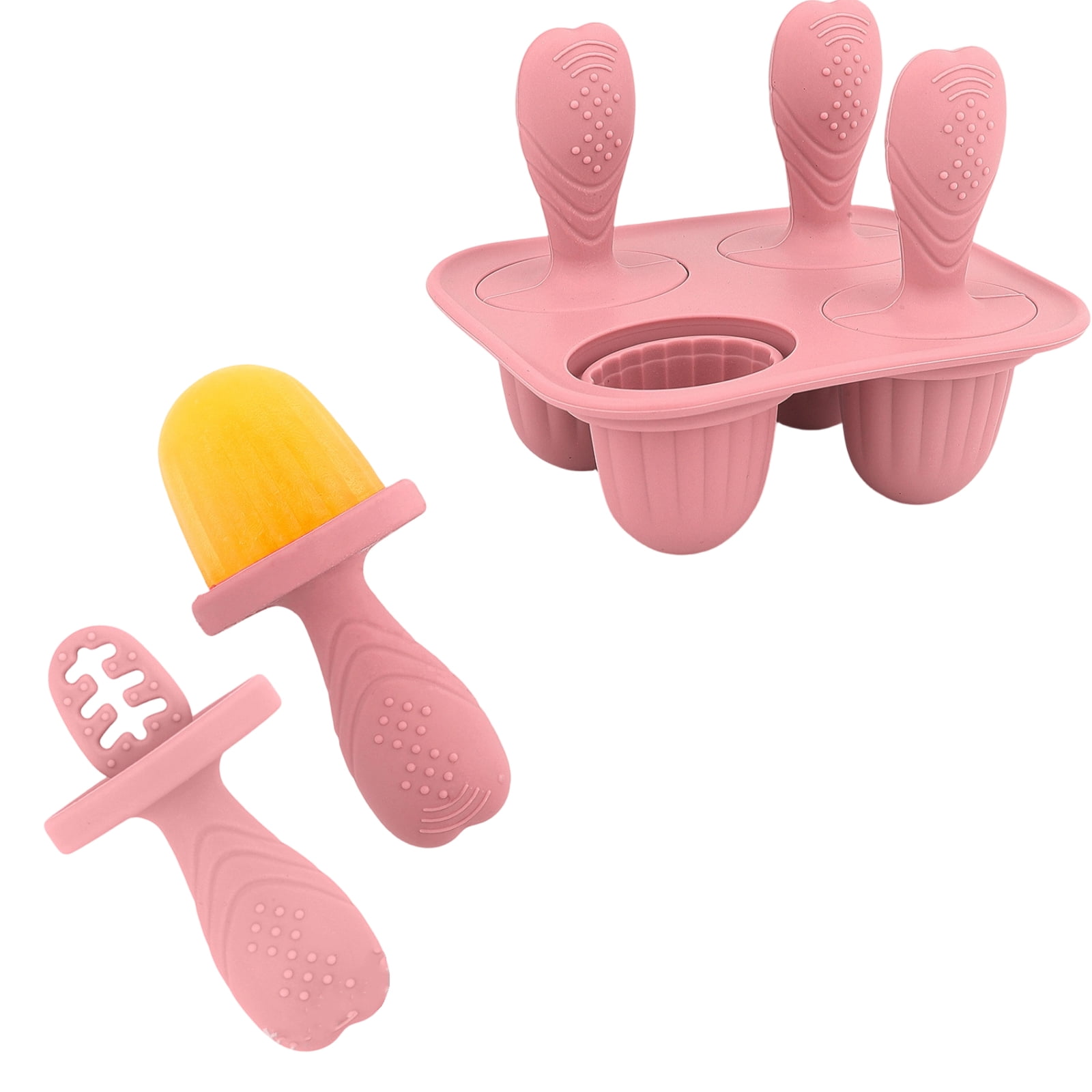 Baby Teething Popsicle Molds with Soft Silicone Handles and Food Grade ...