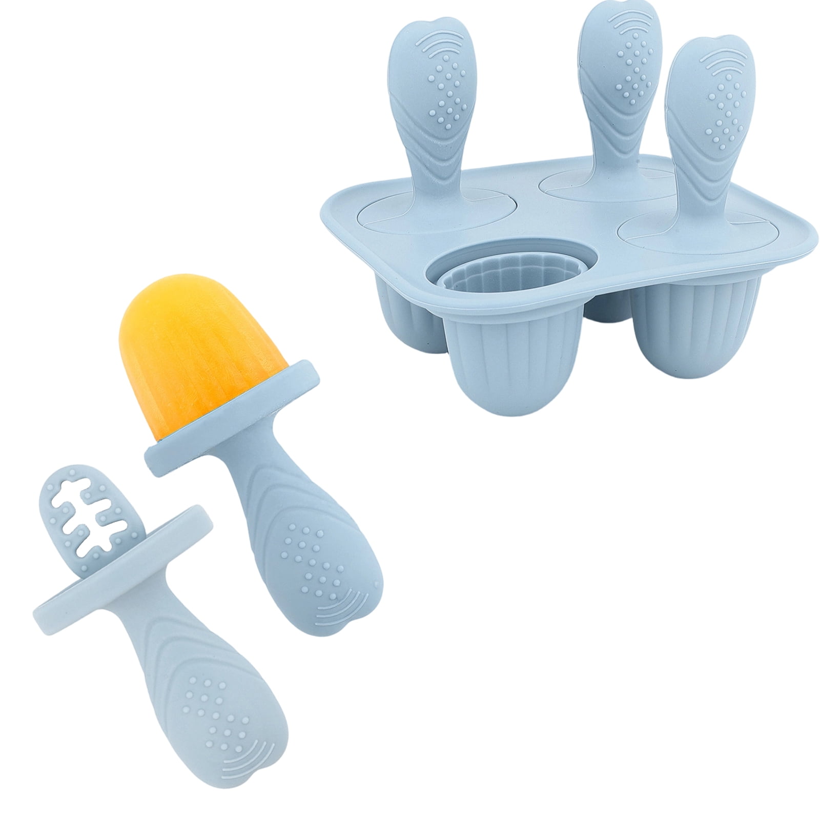Baby Teething Popsicle Molds with Soft Silicone Handles and Food Grade ...
