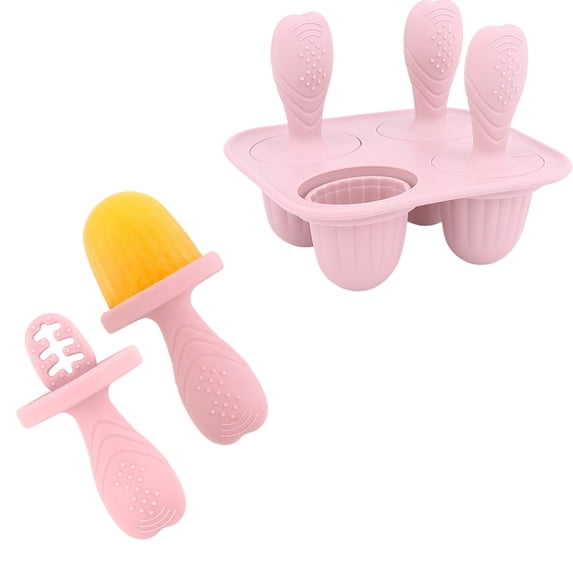 Baby Teething Popsicle Molds with Soft Silicone Handles and Food Grade ...