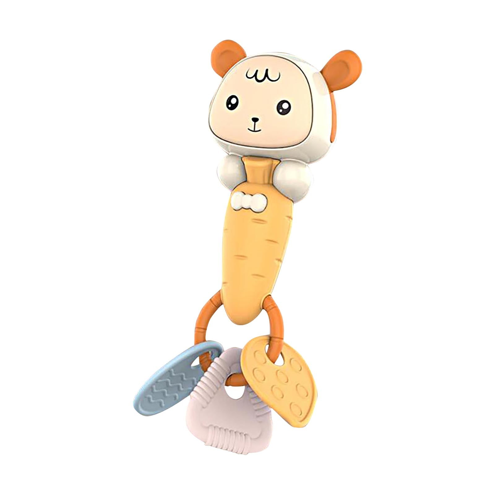 Baby Teething Rattle Toy Hand Crank Music Stick with Soothing Light ...