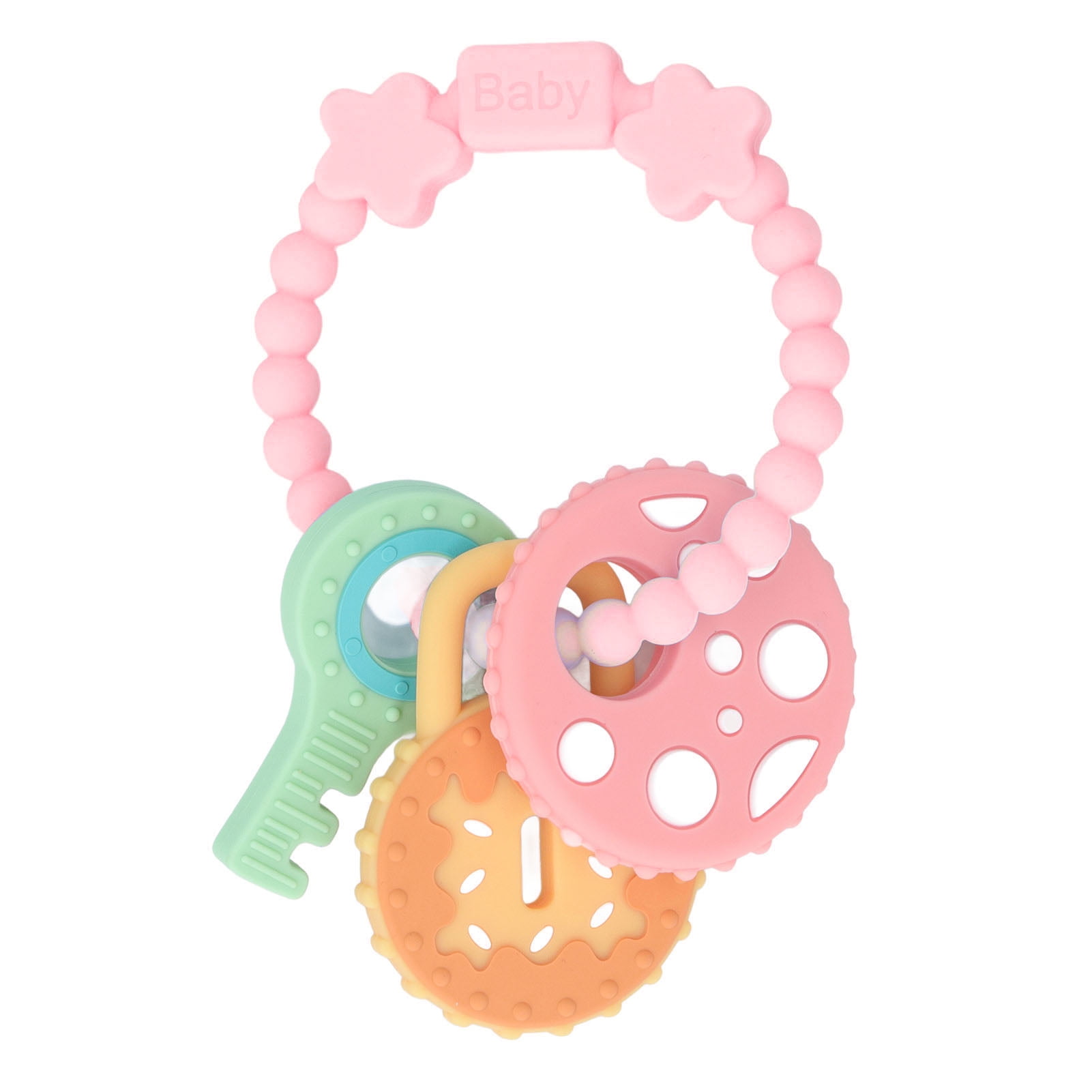 Baby Teething Ring Toy Silicone Infant Chewing Toy Look and Key Design ...