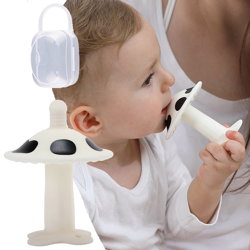 HECCEI Silicone Baby Teething Toy - Frozen Pacifier, Soft Infant ...