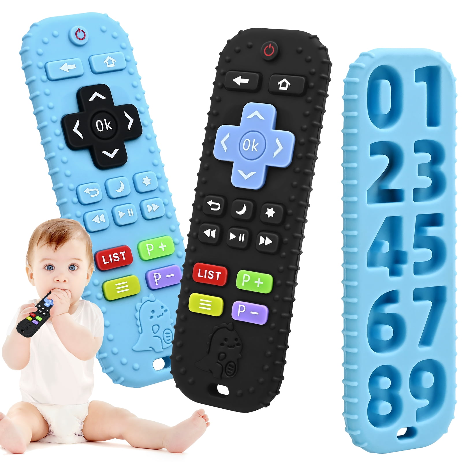Silicone Calculator Teething Toys for Babies 3-18 Months, Hand Toddler ...