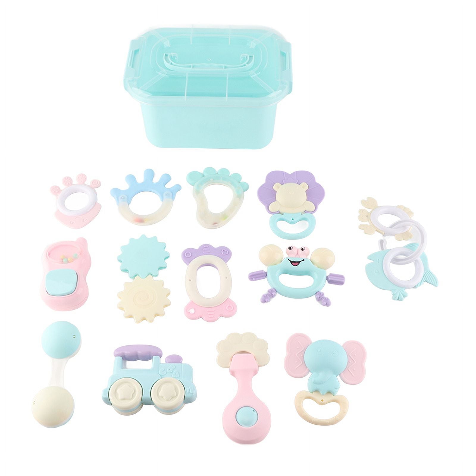 Baby Teething Toys, Plastic Can Be Boiled Shaker Grab Rattles Toy Music ...