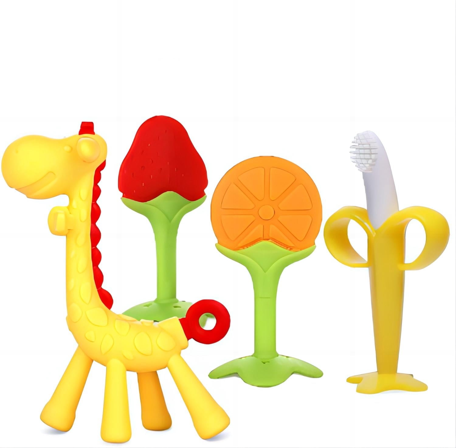 BPA-Free Baby Teething Toys for Newborn, Infant & Toddler - Silicone ...