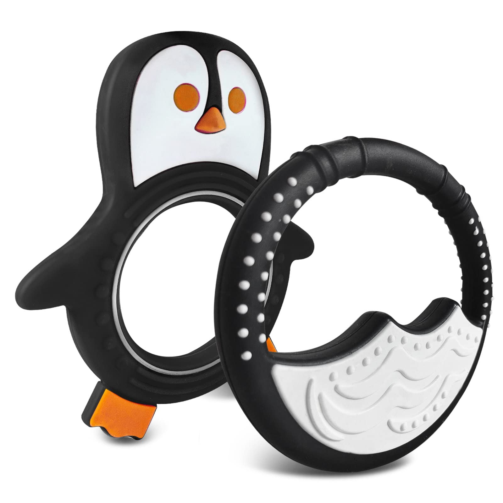 Baby Teething Toys for Newborn, Infants 0-6 Months Silicone Teethers ...