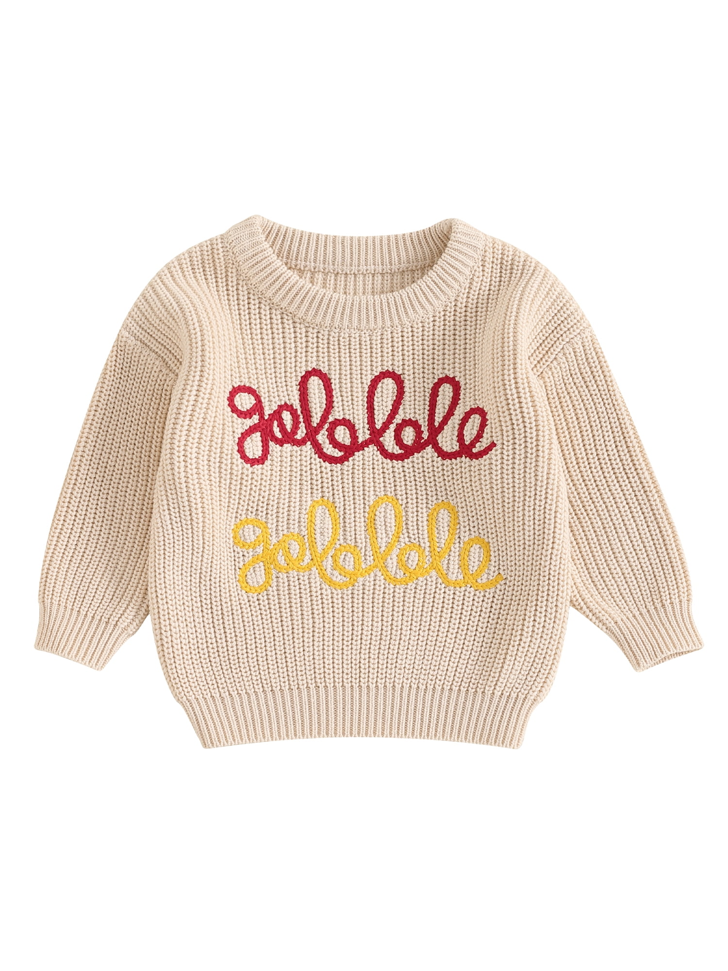 Baby Thanksgiving Sweaters Long Sleeve Letter Embroidery Knit Tops ...
