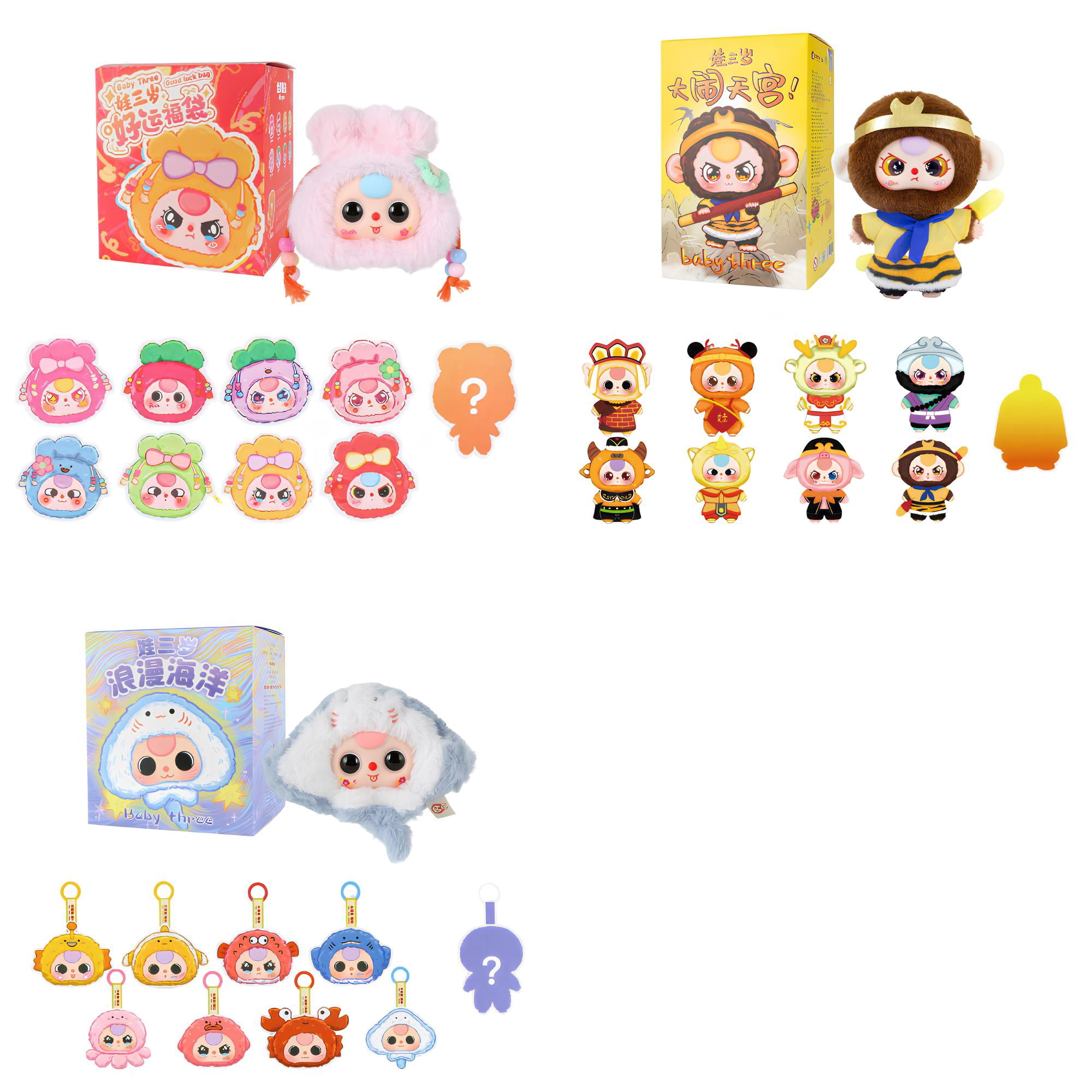 Baby Three Series Plushies Toy 9-1 Random Blind Box, Kawaii Baby Three ...