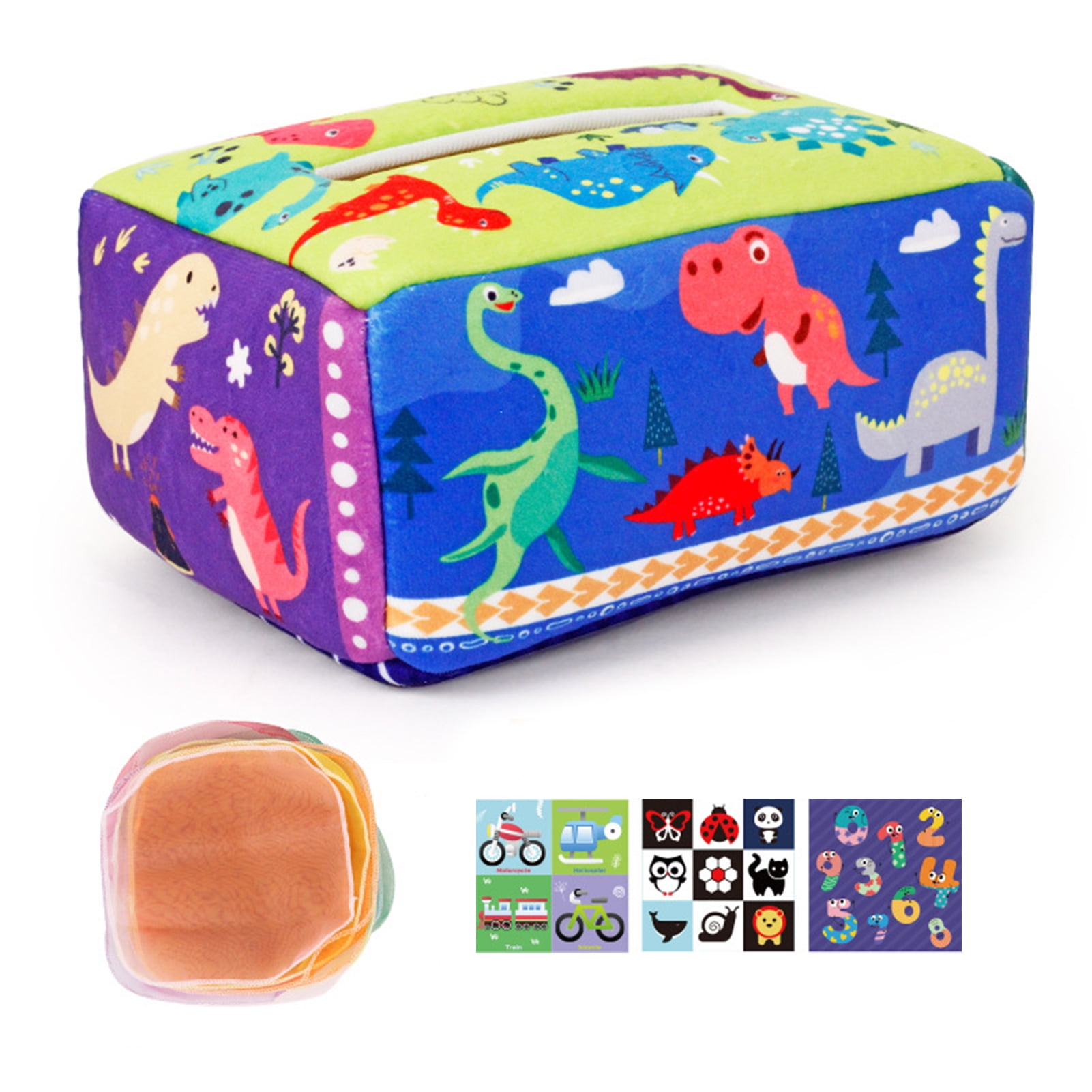 Baby Tissue Box Toy Colorful Inspired Sensory Toys Tissue Box Learning ...
