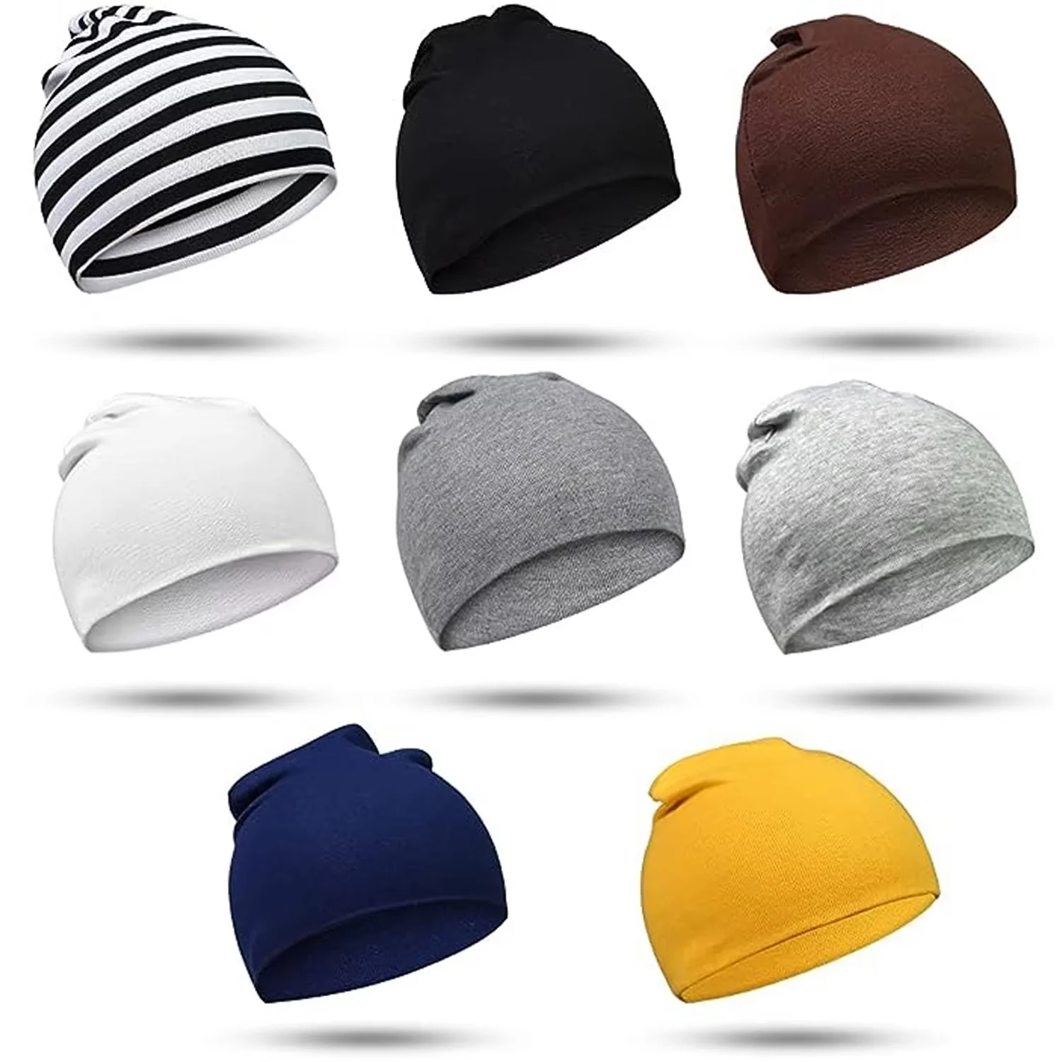 Skibeaut Baby Cotton Soft Beanie Hat for Infants Unisex Knit Cap for 0 ...