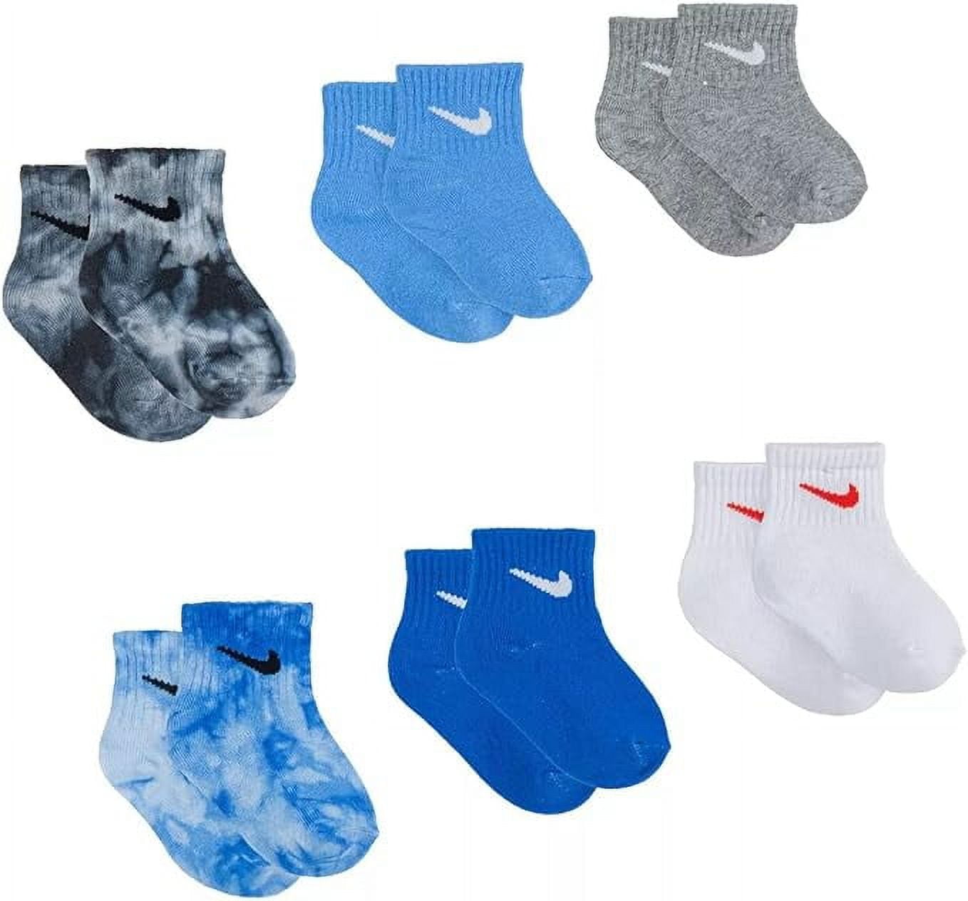 Baby/Toddler Boy Nike 6-Pack Swoosh Ankle Socks Color: Tie Dye Size: 12 ...