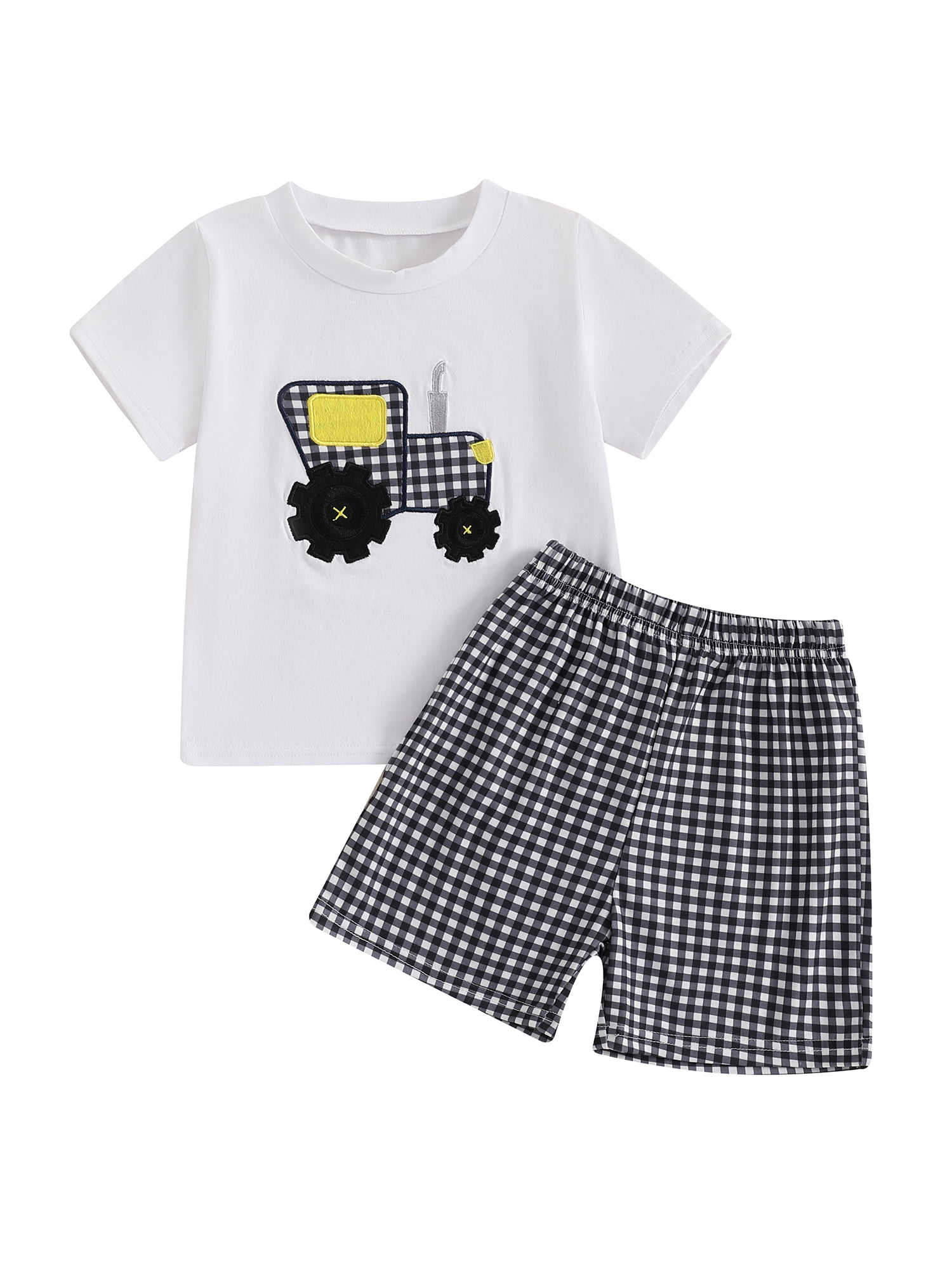 Baby Toddler Boy Shorts Clothing Set 6 12 18 24 Months 2T 3T 4T Tractor ...