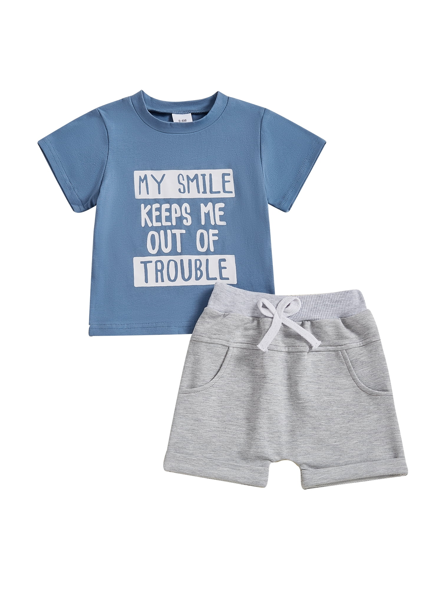 Baby Toddler Boy Shorts Set 6 12 18 24 Months 2T 3T Letter Print Short ...