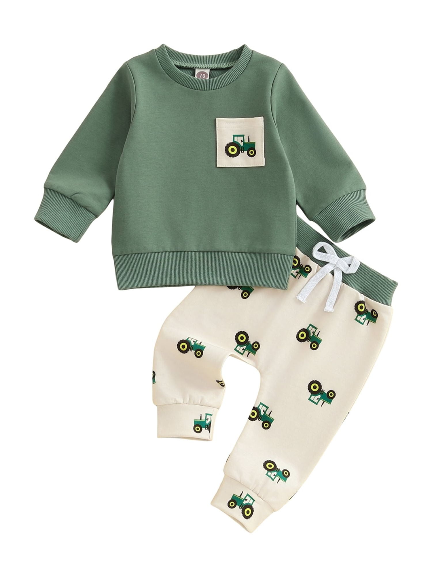 PaerPade Baby Toddler Boy Spring Outfit 3–24 Months Tractor 2 Pcs ...