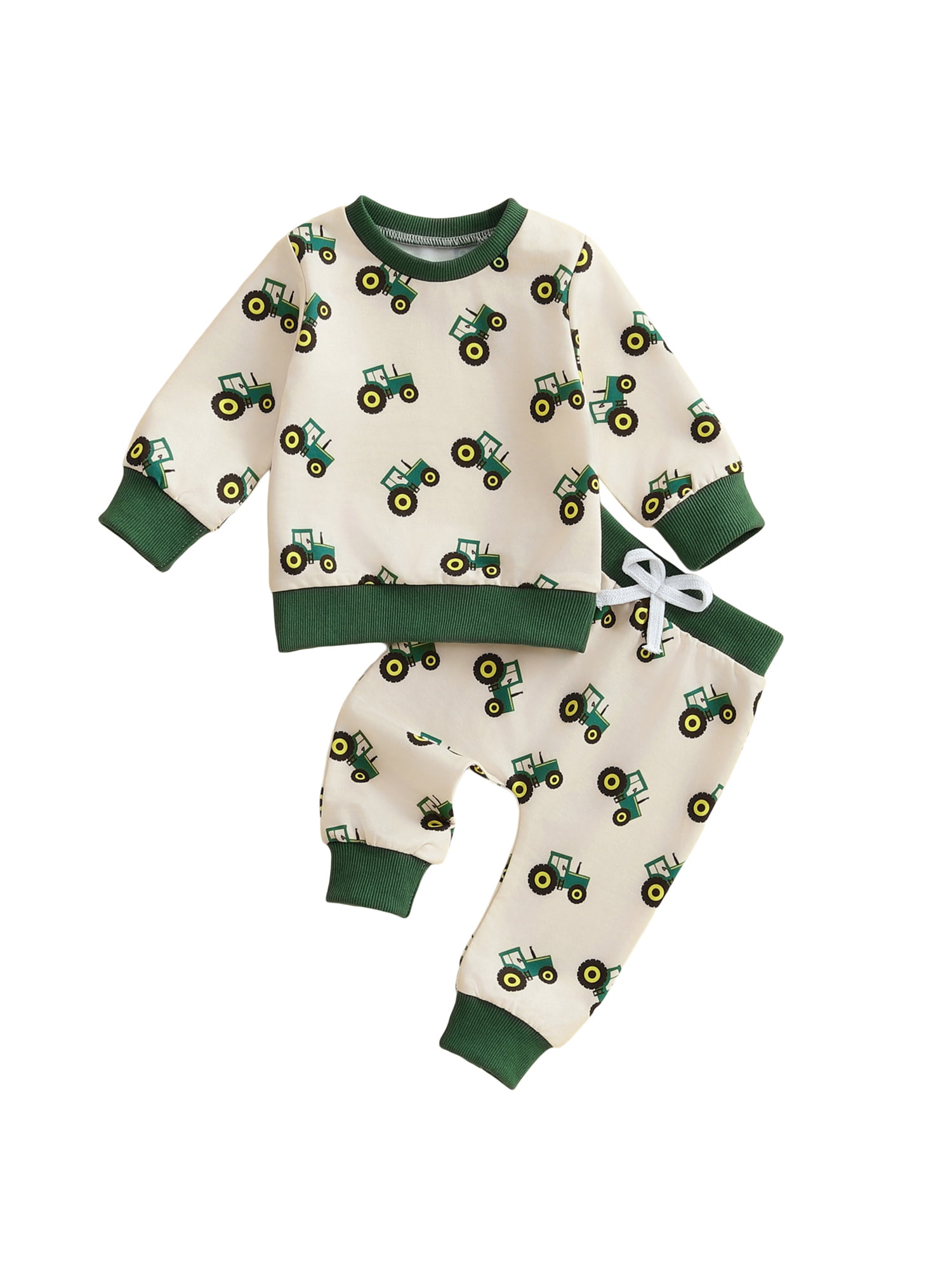 Baby Toddler Boy Spring Outfit 3 6 12 18 24 Months 2T 3T Tractor Long ...