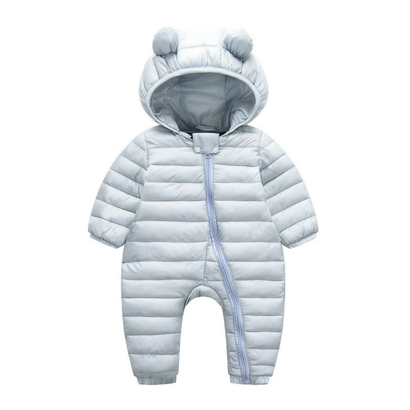Baby Toddler Boys Coat Long Sleeve Girls Winter Warm Snowsuit Bear Ears Hooded Jumpsuit Down ...