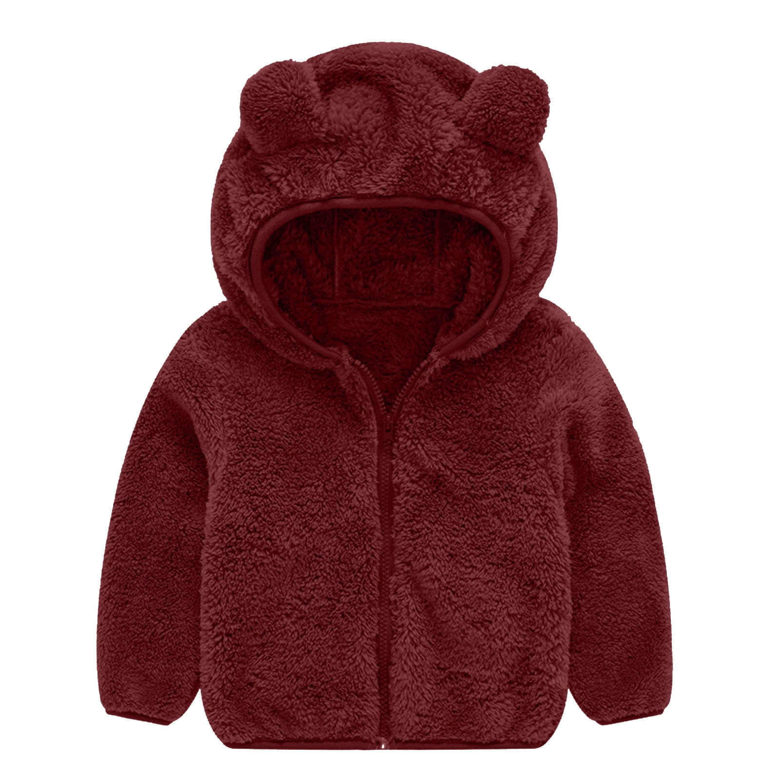 Baby Toddler Boys Girls Fleece Jacket with Hood Zip Up Cute Bear Coats for Infant Boys Girls ...