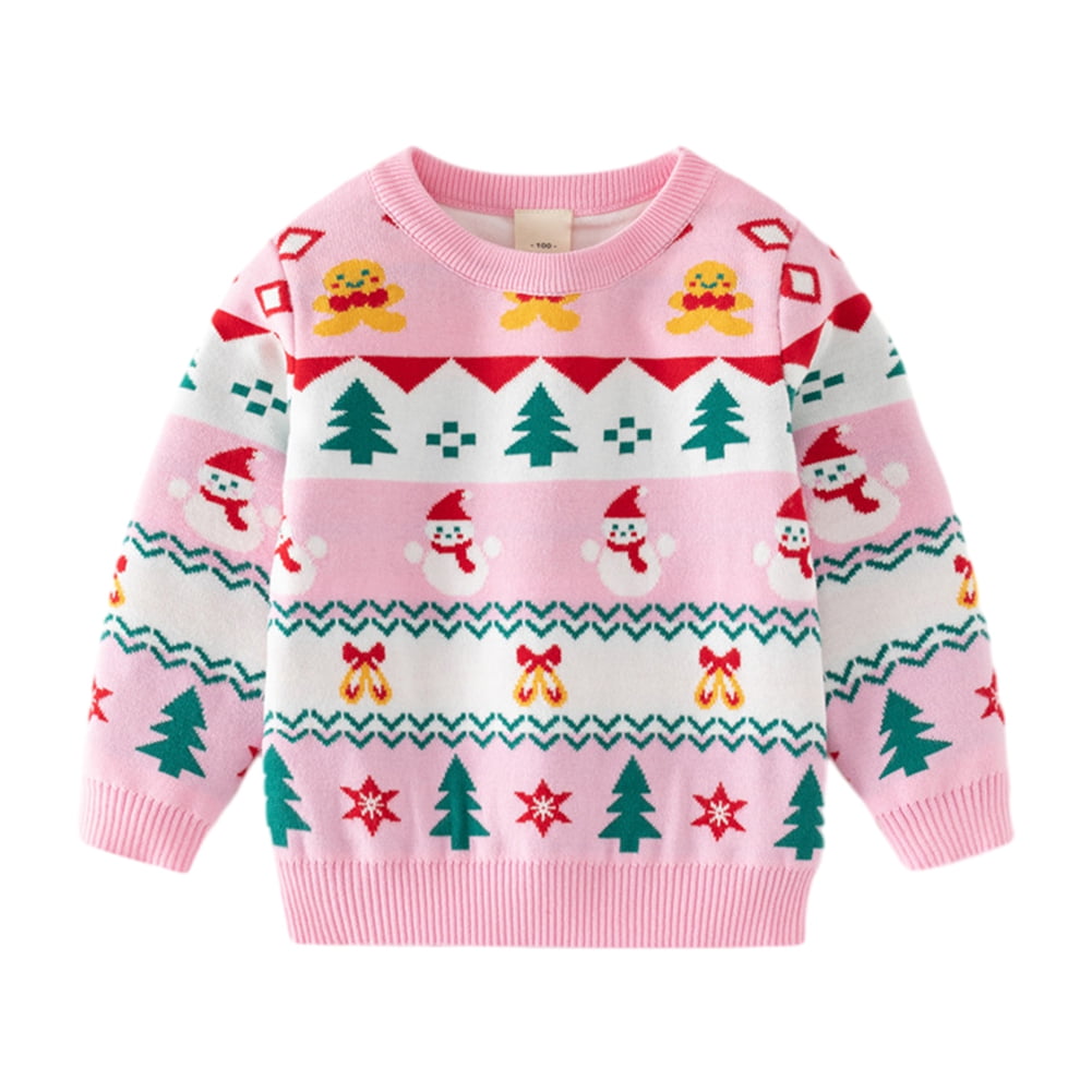 Baby Toddler Boys Girls Sweater Knit Christmas Sweatshirt Little Kids ...
