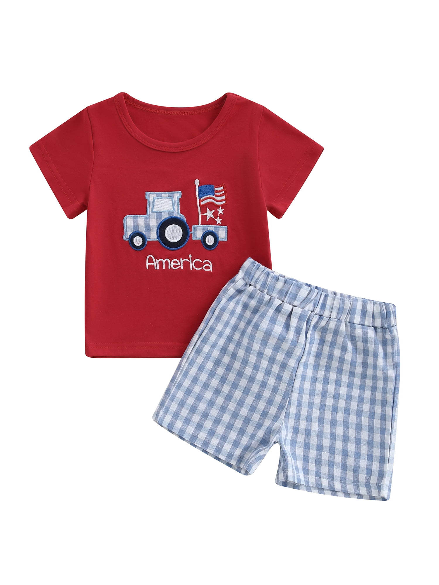 Baby Toddler Boys Summer Clothes for 4th of July, 6 12 18 24 Months 2T 3T 4T Short Sleeve ...