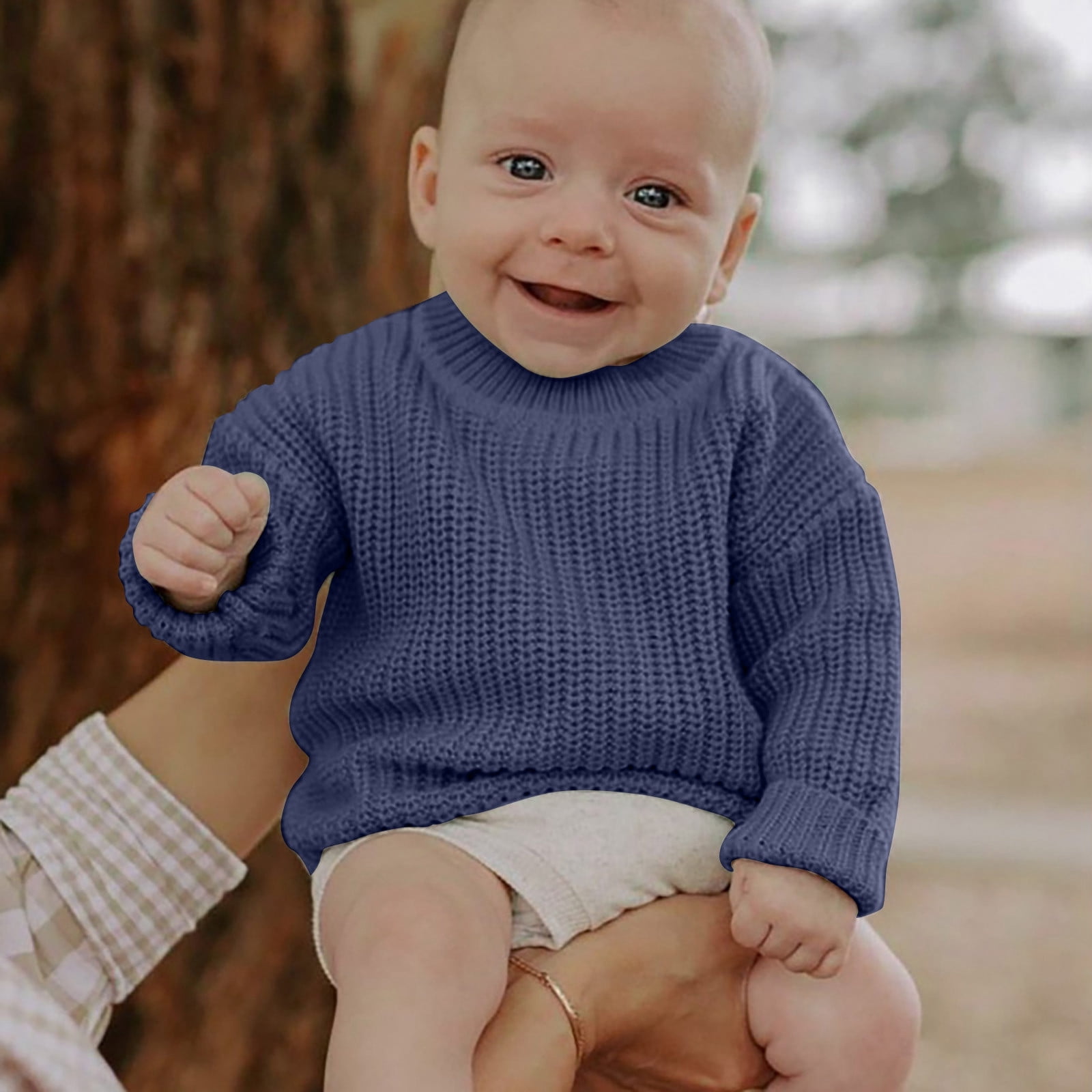 Baby Toddler Boys Sweater Knit Sweater Cardigan Crewneck Solid Color ...