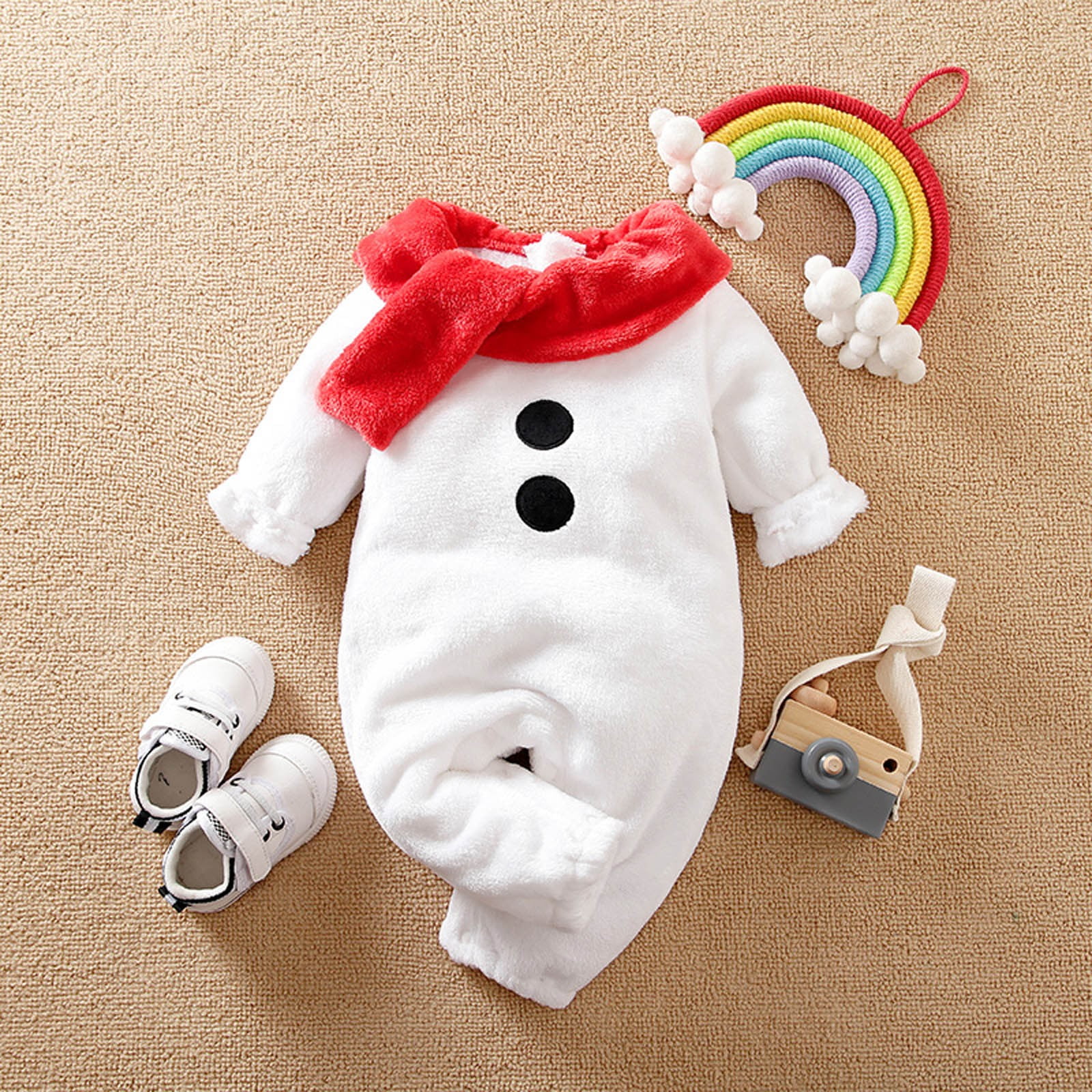 Baby Toddler Christmas Outfit Christmas Baby Santa Romper Bodysuit with ...