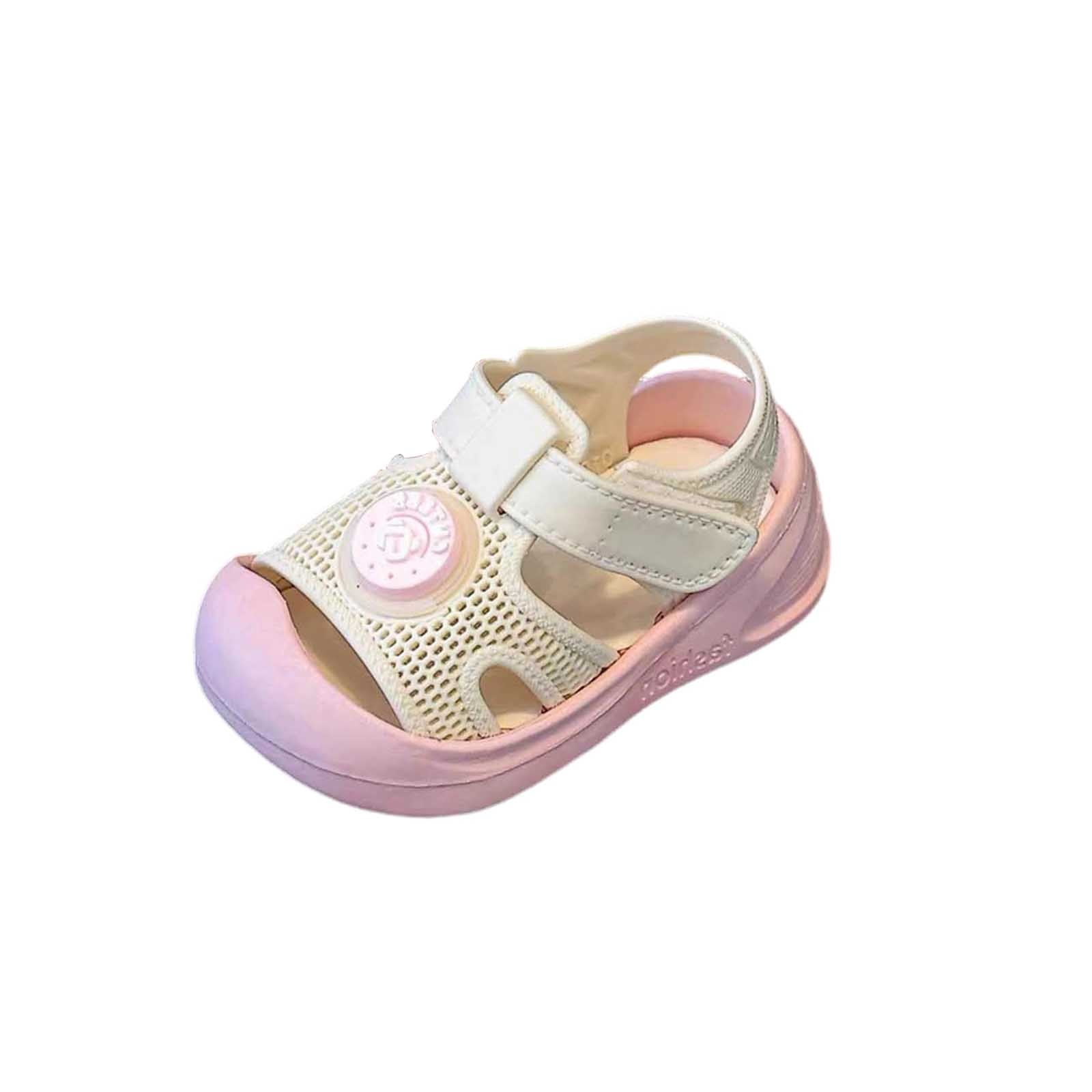 Baby Toddler Closed Toe Sandals Soft Non-Slip Breathable Sole First ...
