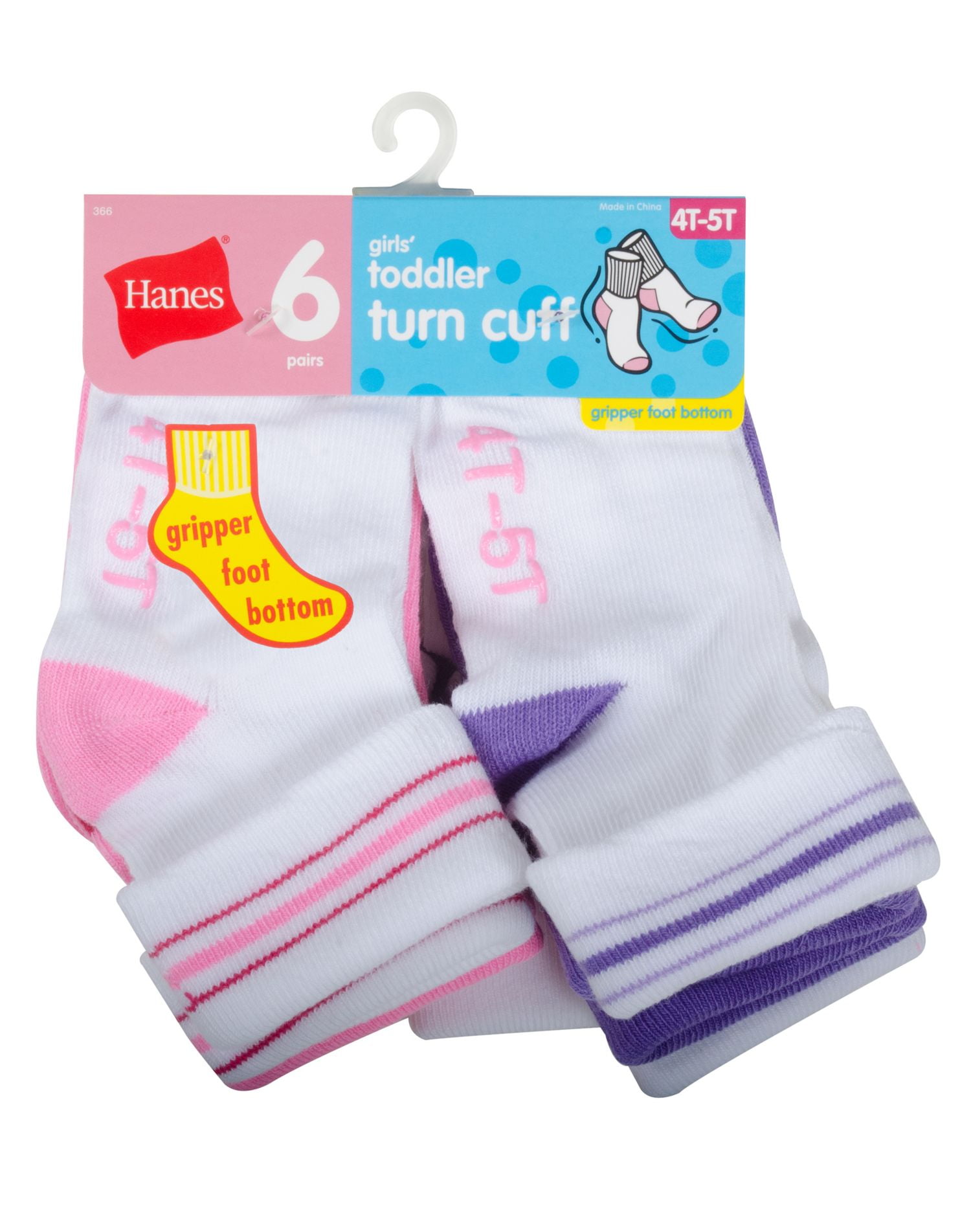 Baby Toddler Girl Turn Cuff Socks - 6 Pair - Walmart.com