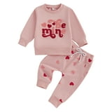 Baby Toddler Girls 2-piece Outfit for Valentines Day, 6 12 18 24 Months ...