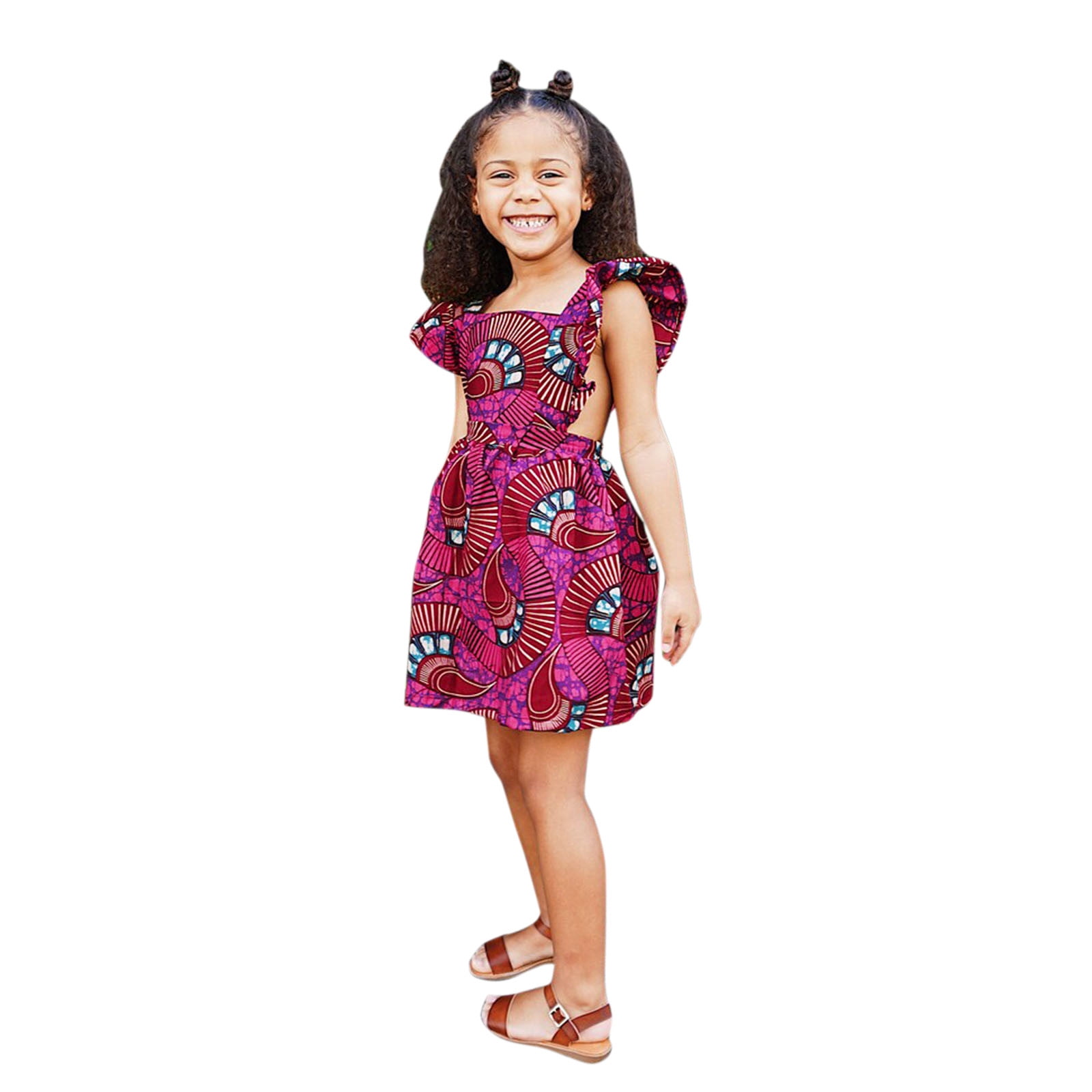 Baby Toddler Girls African Dashiki Dress Kids Girls Backless Dress ...
