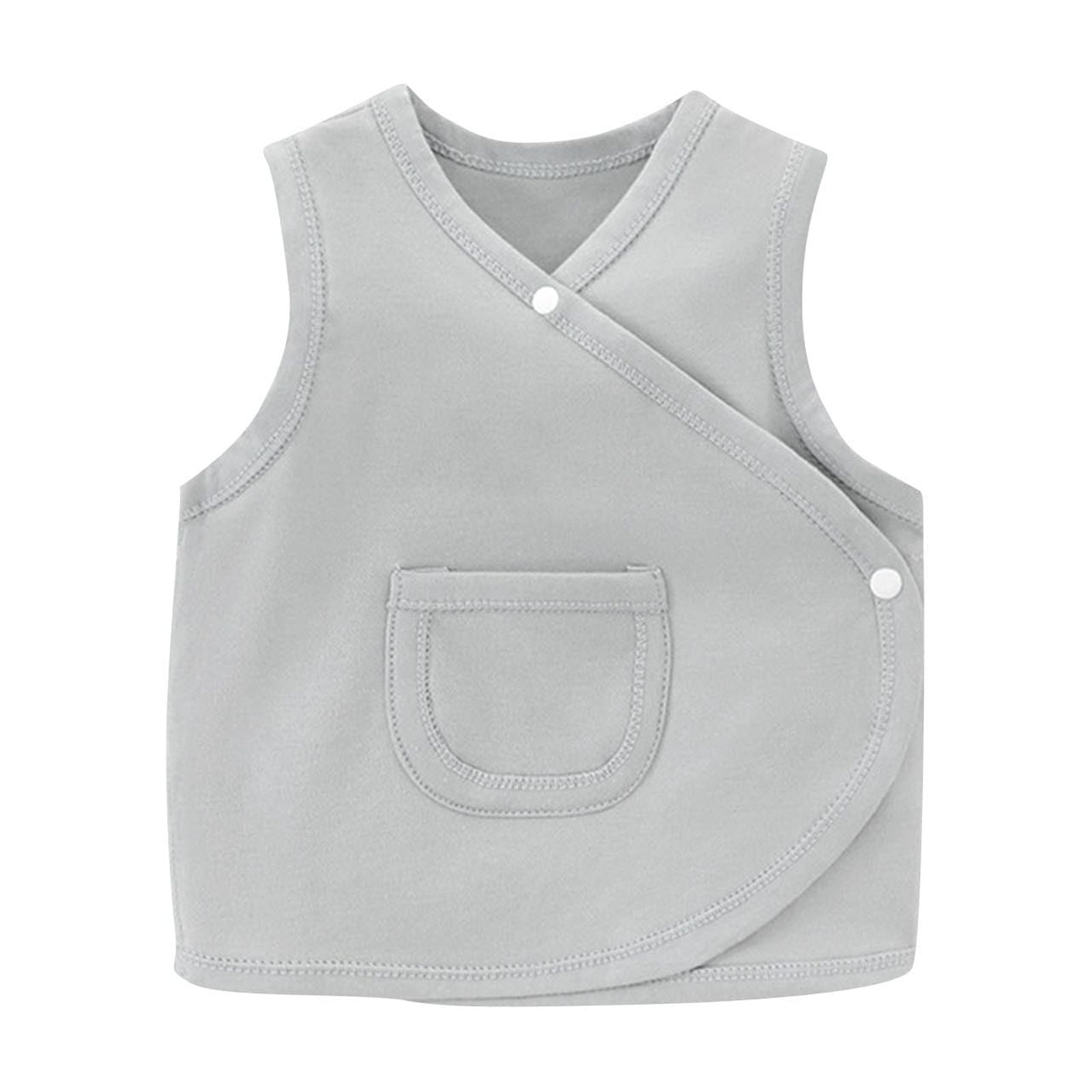 XUNKUSGA Baby Toddler Girls Boys Vest Solid Color Soft Waistcoat ...