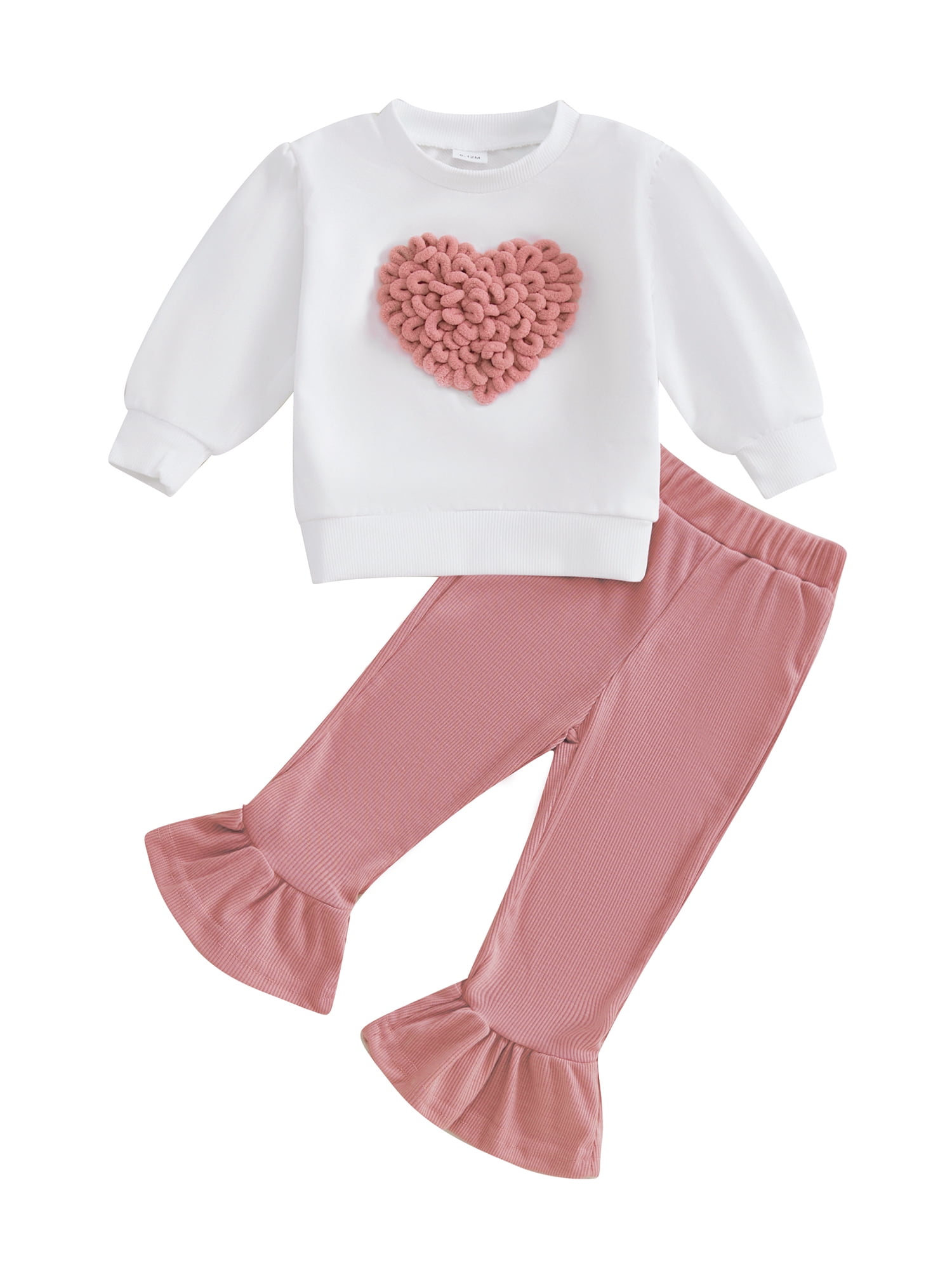 Baby Toddler Girls Fall Clothing Sets 6 12 18 24 Months 2T 3T 4T Heart ...