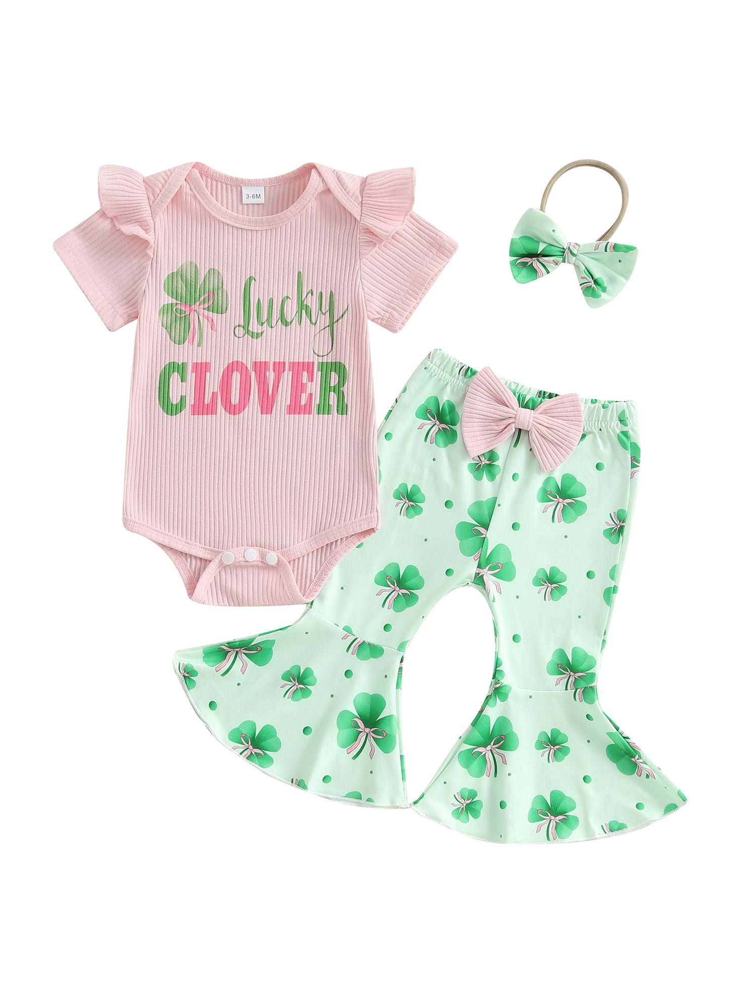 Baby Toddler Girls Irish Clothes Set 3 6 12 18 Months Short Sleeve ...