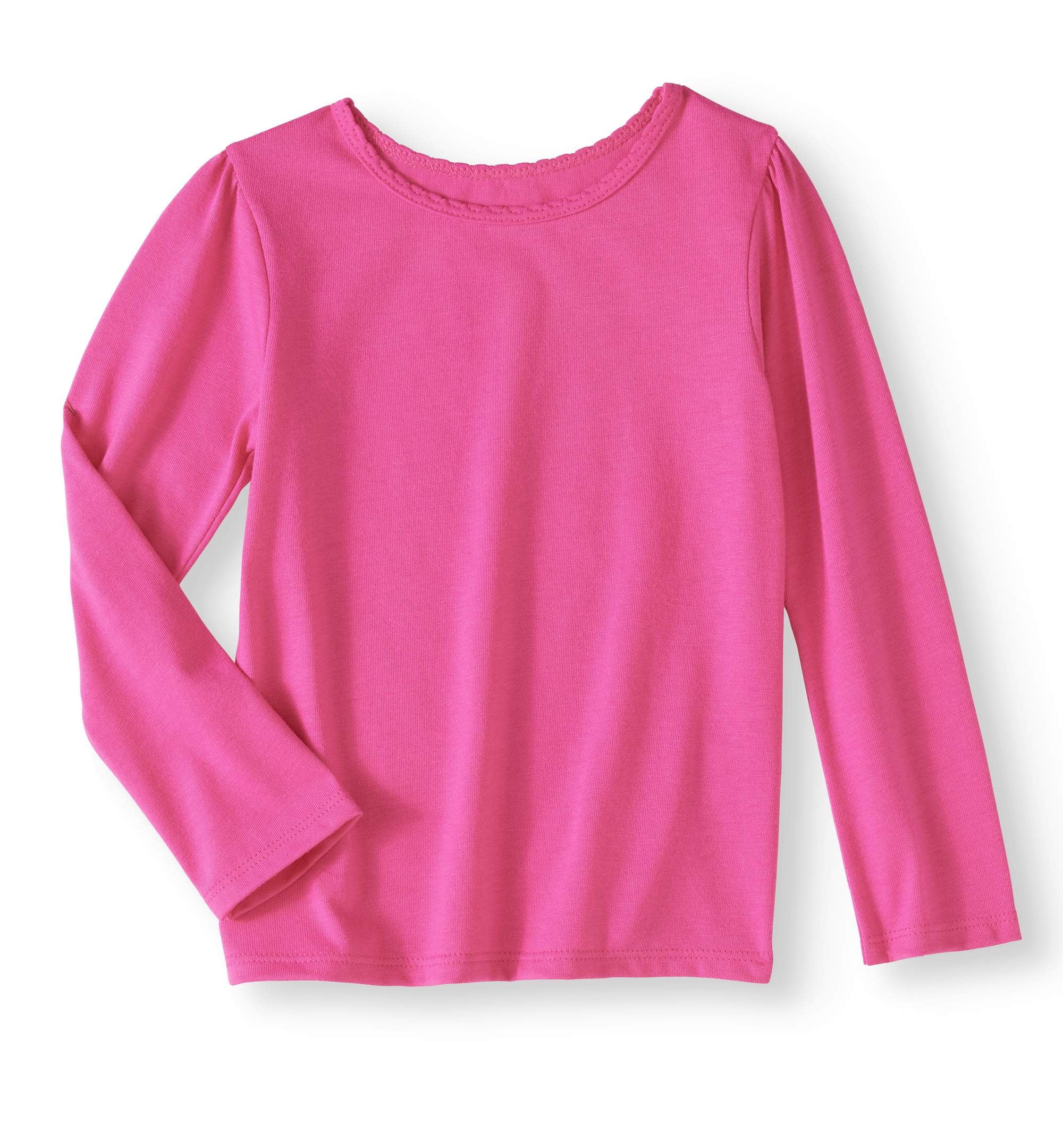 Baby Toddler Girls' Long Sleeve Solid Tee - Walmart.com