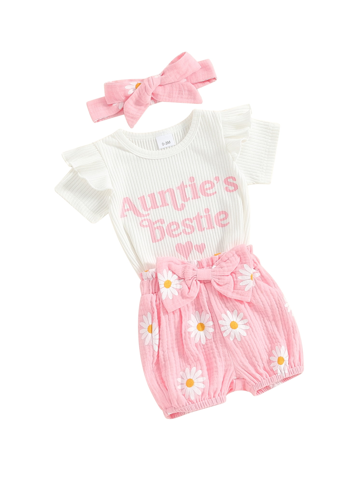 Baby Toddler Girls Shorts Clothing Set, 0 3 6 9 12 18 Months Short ...