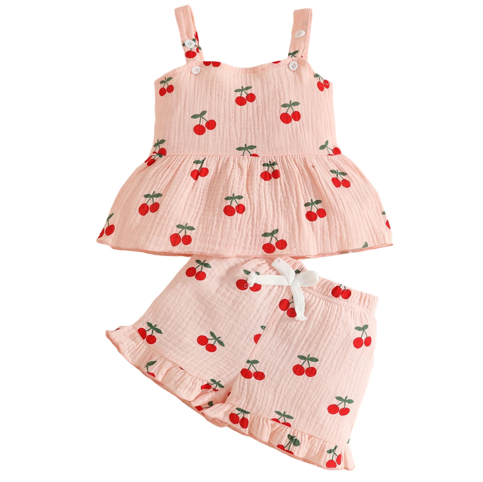 Baby Toddler Girls Summer Cotton Clothes Cute Printed Sleeveless Tank ...