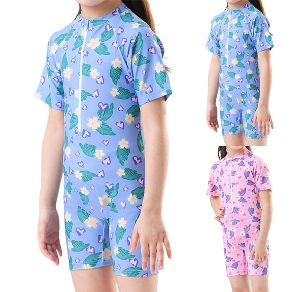 Baby Toddler Girls Swimsuit Long Sleeve One-Piece Bathing Suit Rash ...