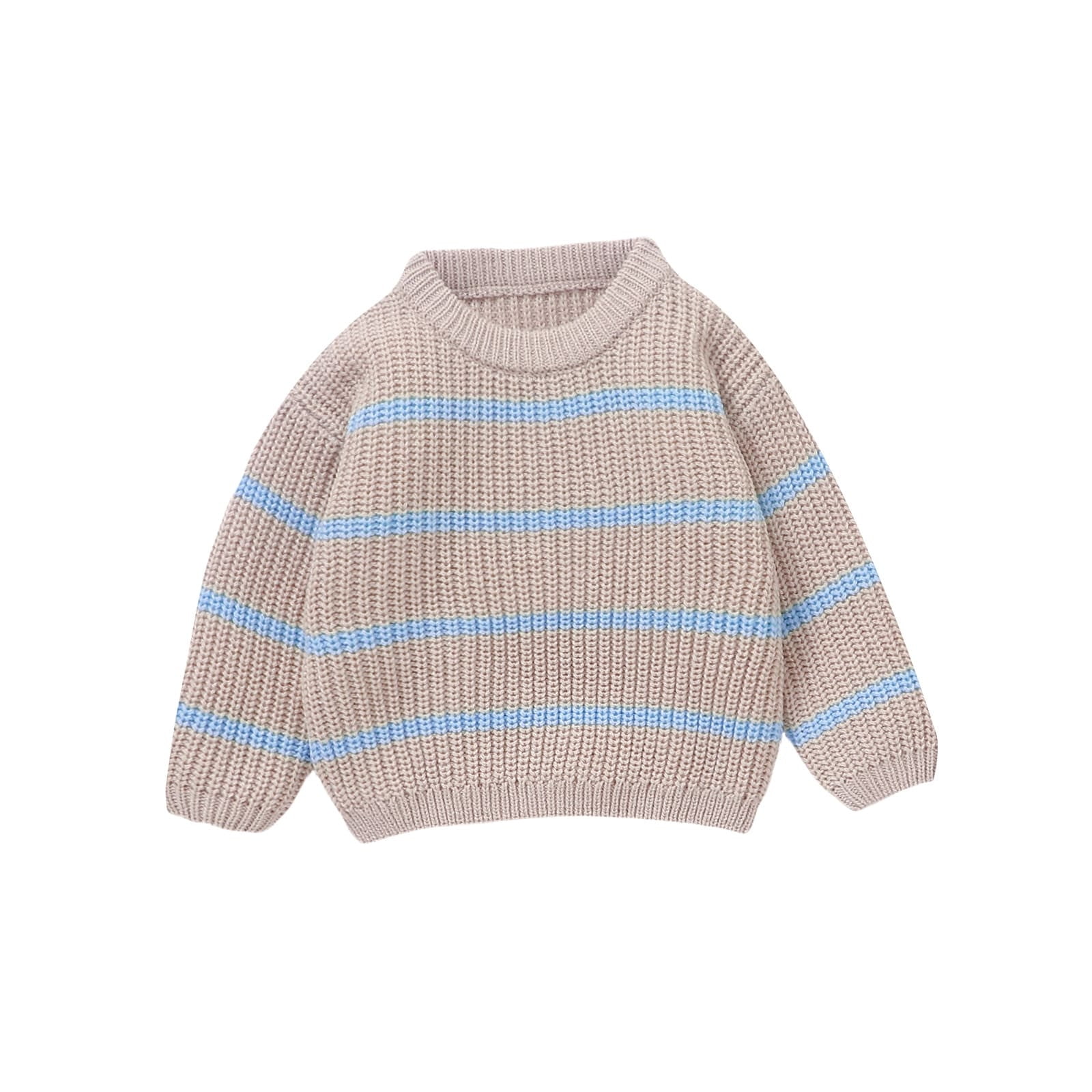Baby Toddler Kids Girls Boys Stripe Long Sleeve Sweaters Warm Casual ...