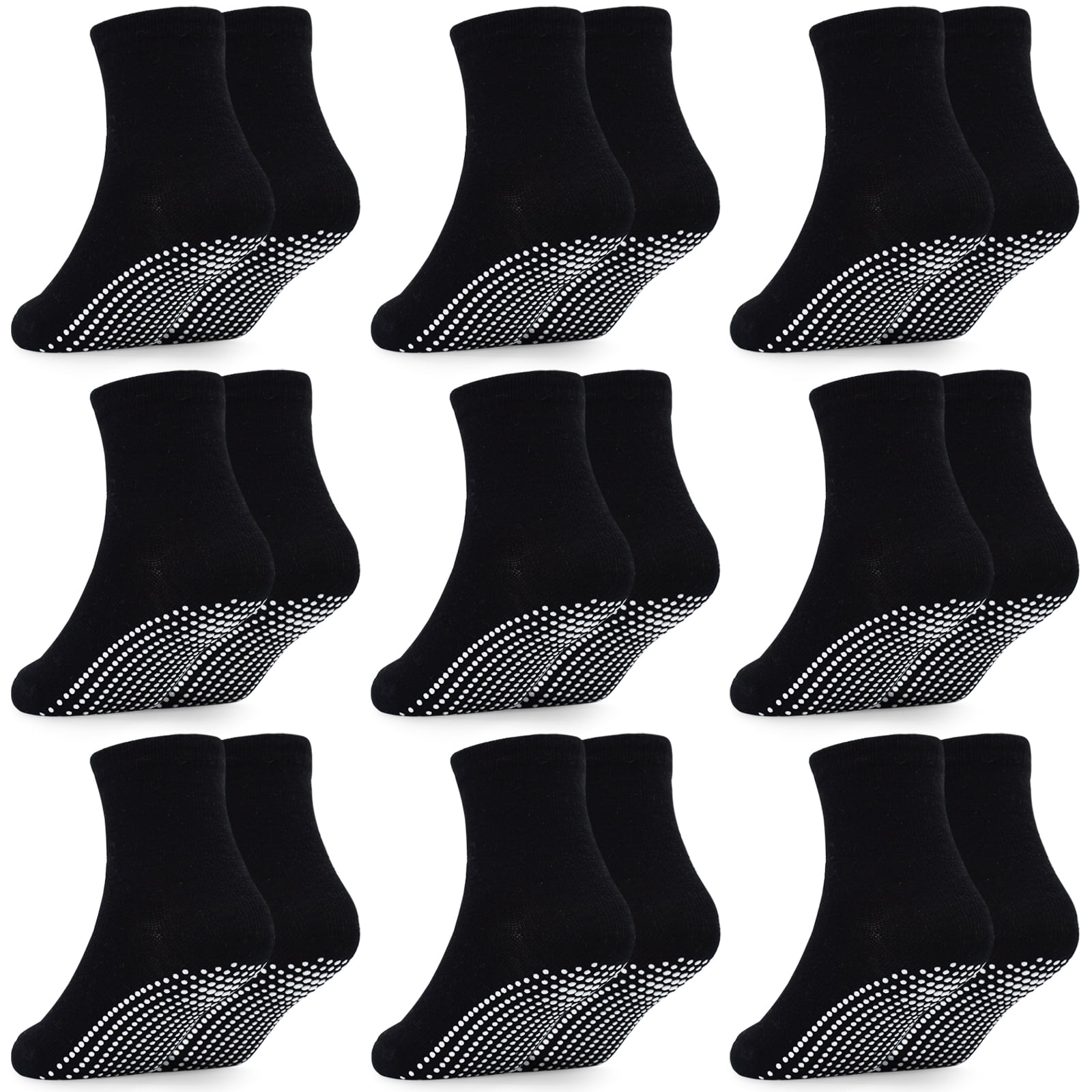 Baby Toddler Socks with Grip- 9 Pairs Anti-Skid Infant Socks for ...