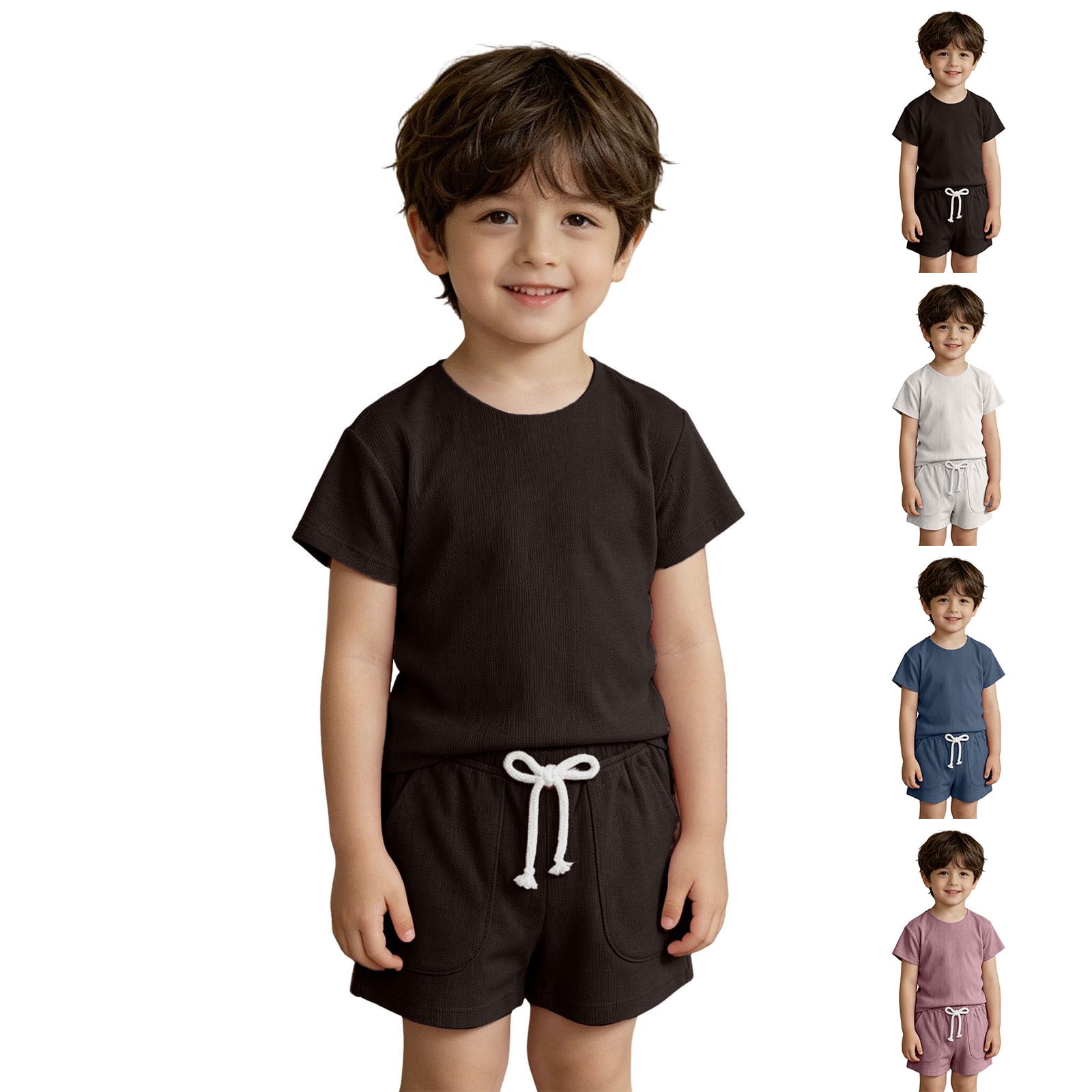 Baby Toddlers Boy Summer Clothes Short Sleeve Tshirts and Pocket Shorts ...