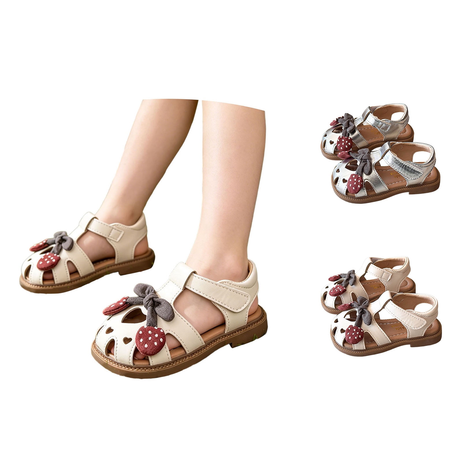 Baby Toddlers Girls Sandals Closed Toe Party Dress Sandals cute Flat ...