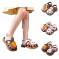 Baby Toddlers Sandals Girls Cartoon Closed Toe Dress Shoes Flat Sandals ...