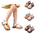 Baby Toddlers Sandals for Girls Cartoon Closed Toe Dress Shoes Flat ...