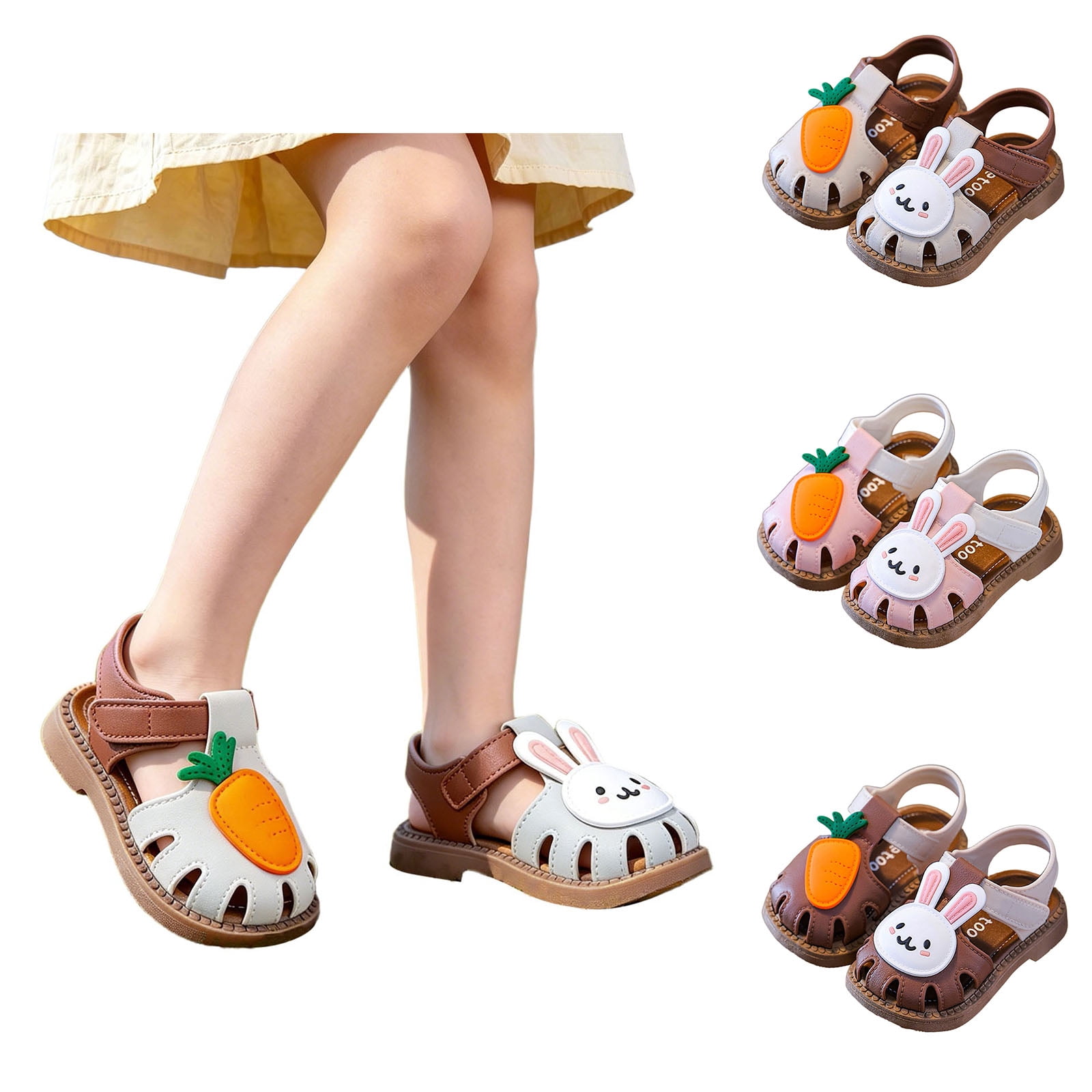 Baby Toddlers Sandals for Kids Cartoon Closed Toe Dress Shoes Flat ...