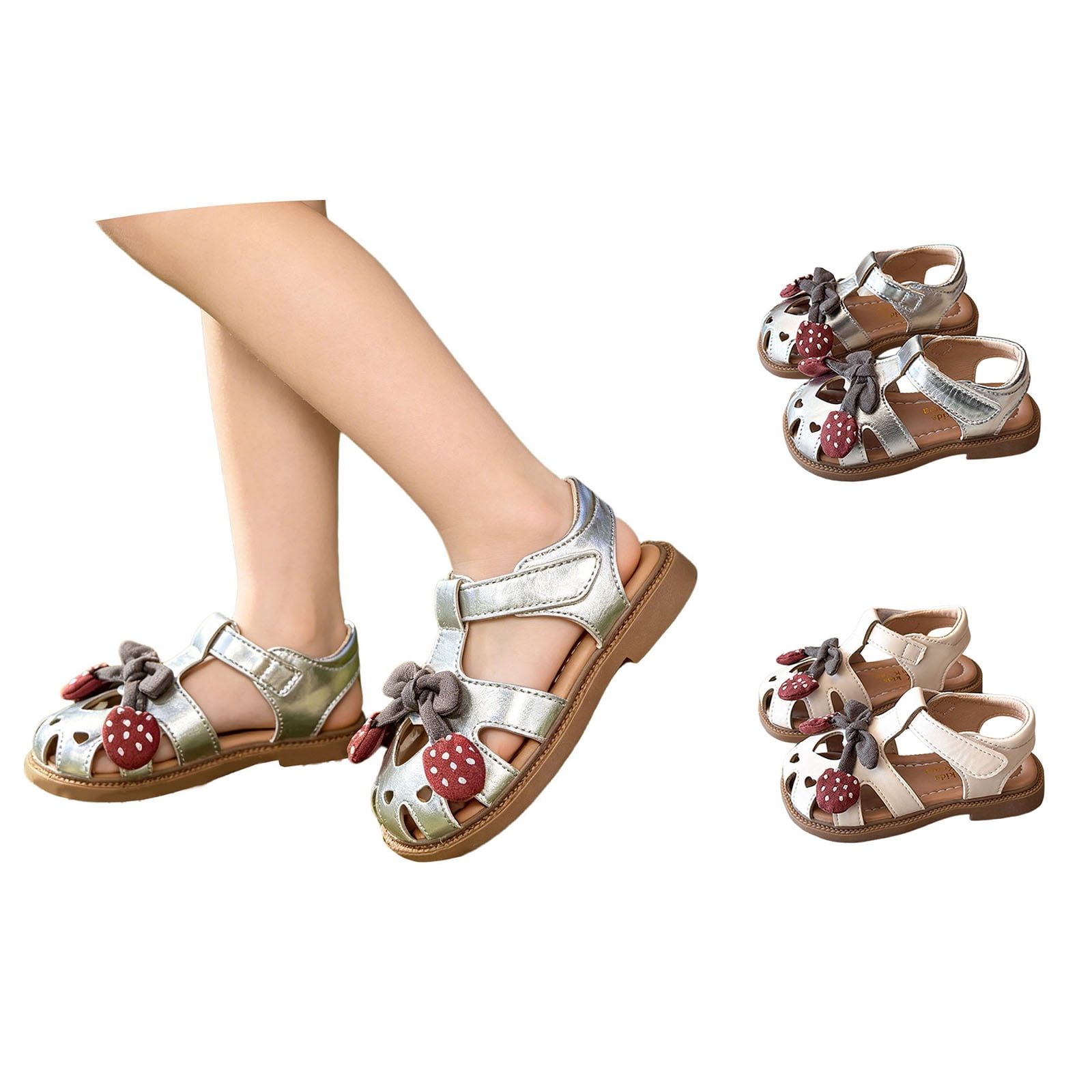 Baby Toddlers Sandals for Kids Closed Toe Party Dress Sandals cute Flat ...