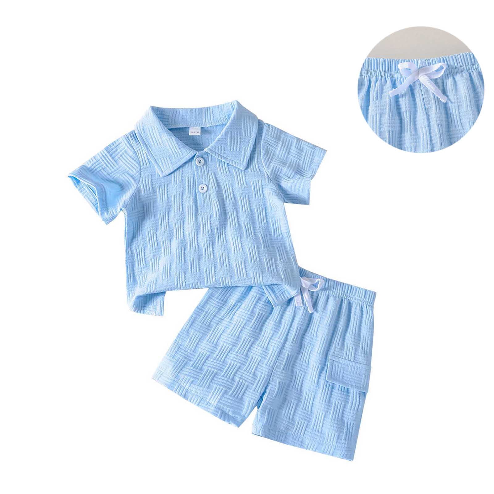 Baby Toddlers Summer Outfits for Kids Short Sleeve Polo Shirt and ...